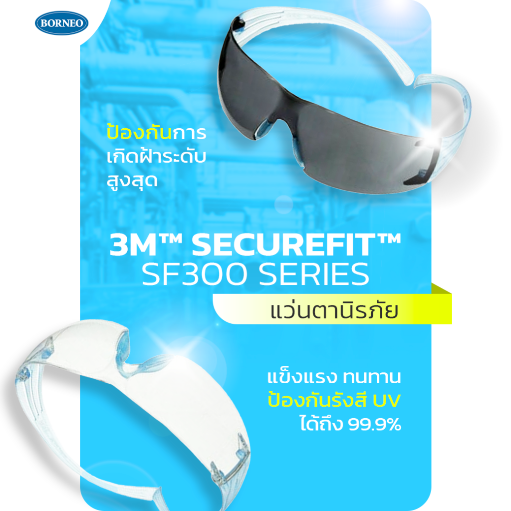 Protect your eyes from risky work with the 3M™ SecureFit™ SF300 series